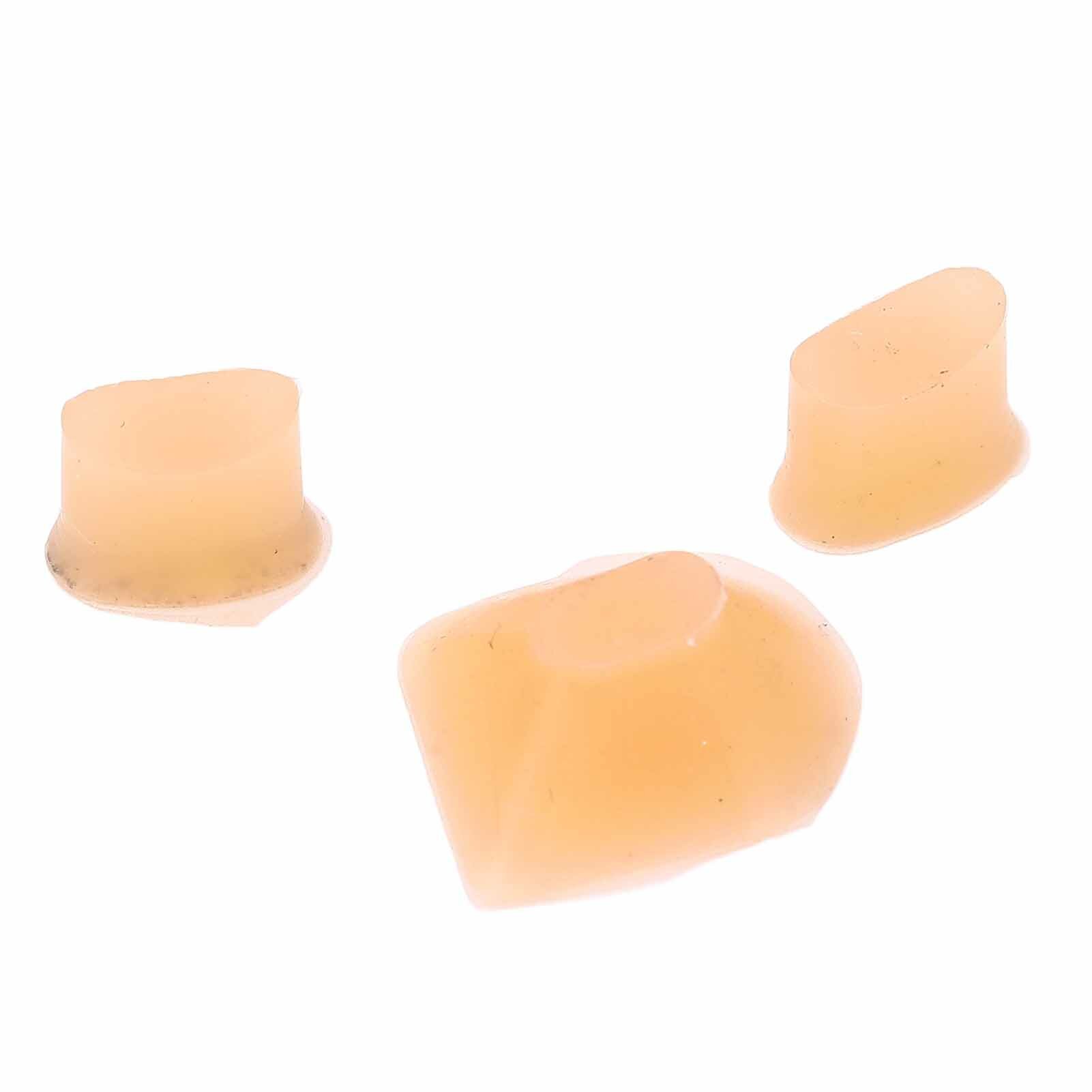 3 шт. накладки на клавиши трели флейты из пробки и силикона, сменные заглушки, кнопки, детали музыкального инструмента, коричневые.