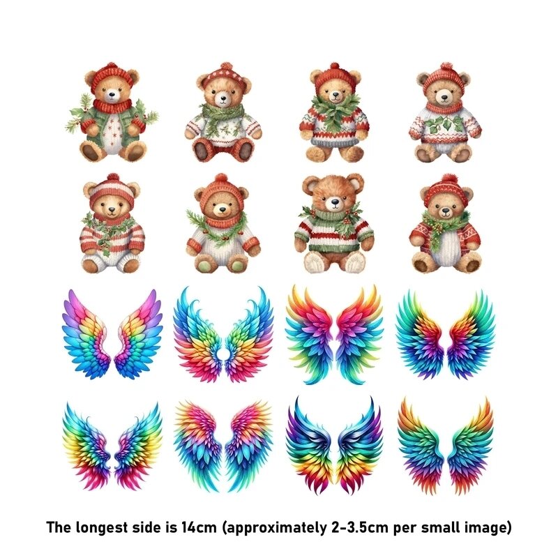 Красочные крылатые животные, термопереносная наклейка для одежды, виниловые термоаппликации, моющаяся футболка, игрушка, кукла, наклейка