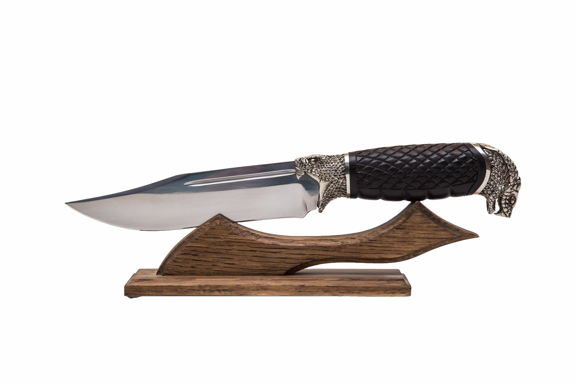 Подставка для ножа. Волна горизонтальная.(Дуб)