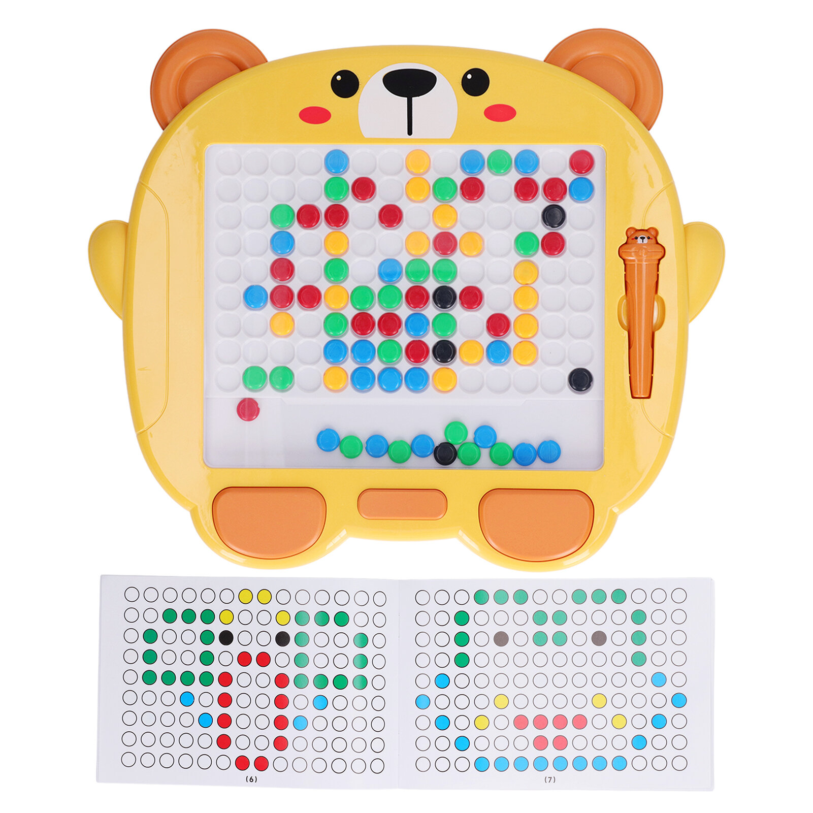 Магнитная доска для рисования точками, развивающая навыки раннего обучения, с ручкой для детей дошкольного возраста (тип 3).