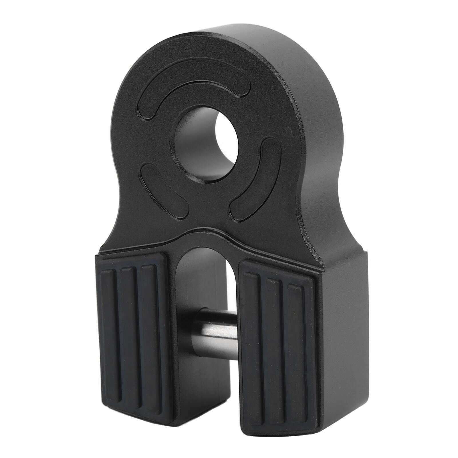 Крепление для лебедки, грузоподъемность 30000 фунтов, железный штифт с резиновым защитным кожухом, универсальное, подходит для пикапов ATV, мягкая скоба с D-образным кольцом, черное