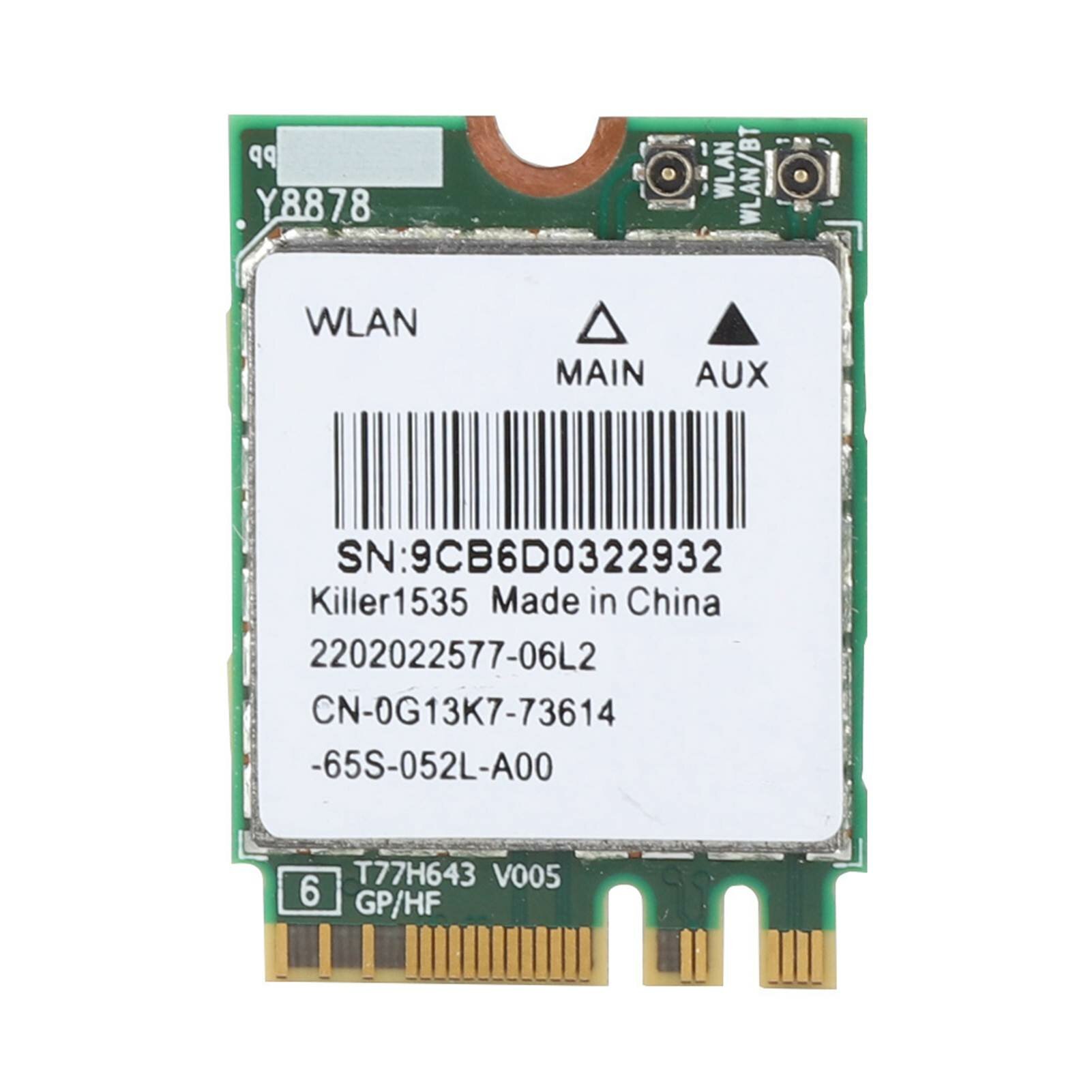 Для игровой беспроводной сетевой карты Killer 1535AC Dual Band 802.11ac NGFF M.2 867 Мбит/с Bluetooth 4.1