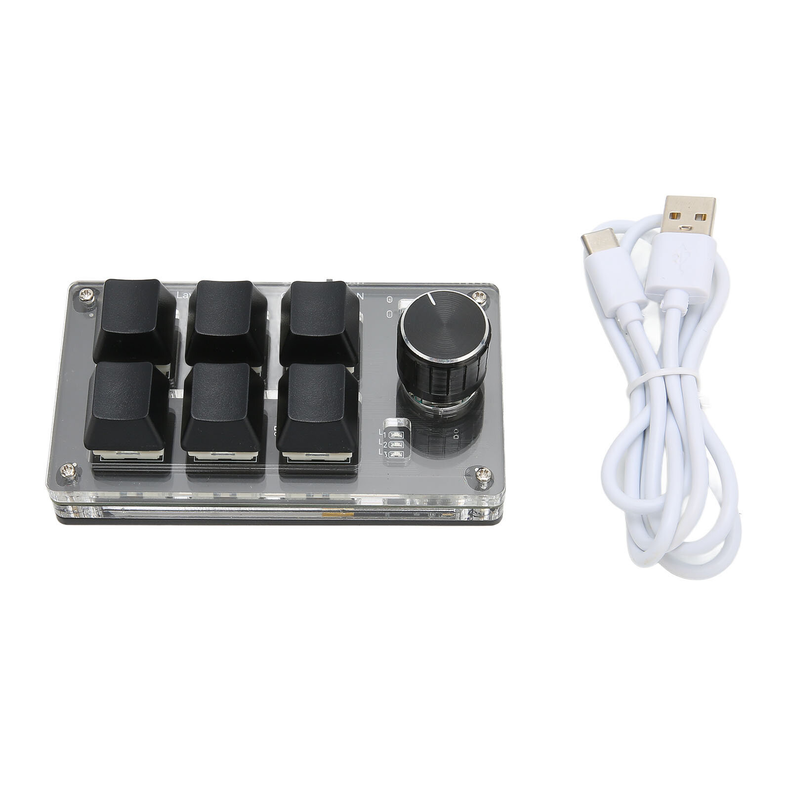 Механическая игровая клавиатура 6 клавиш 1 ручка маленькая USB беспроводная двойная режима OSU Cheypad DIY Программируемая клавиатура