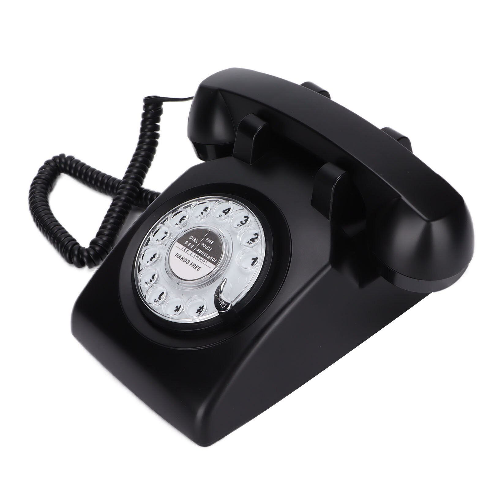 Ретро Роторный стационарный телефон 60-х годов старого образца классический с роторным диалером проводной стационарный телефон черный ABS пластик с клеем подключение по телефонной линии поддерживает режим для гостиной спальни кабинета офиса в подарок 1