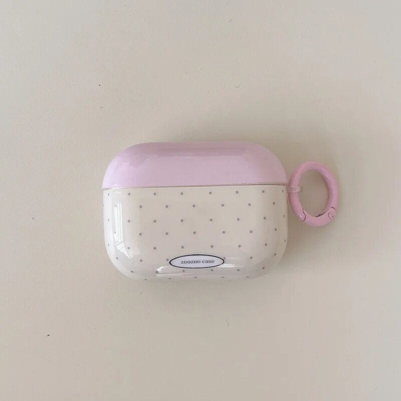 Чехол для AirPods Pro бежево-розовый Le1