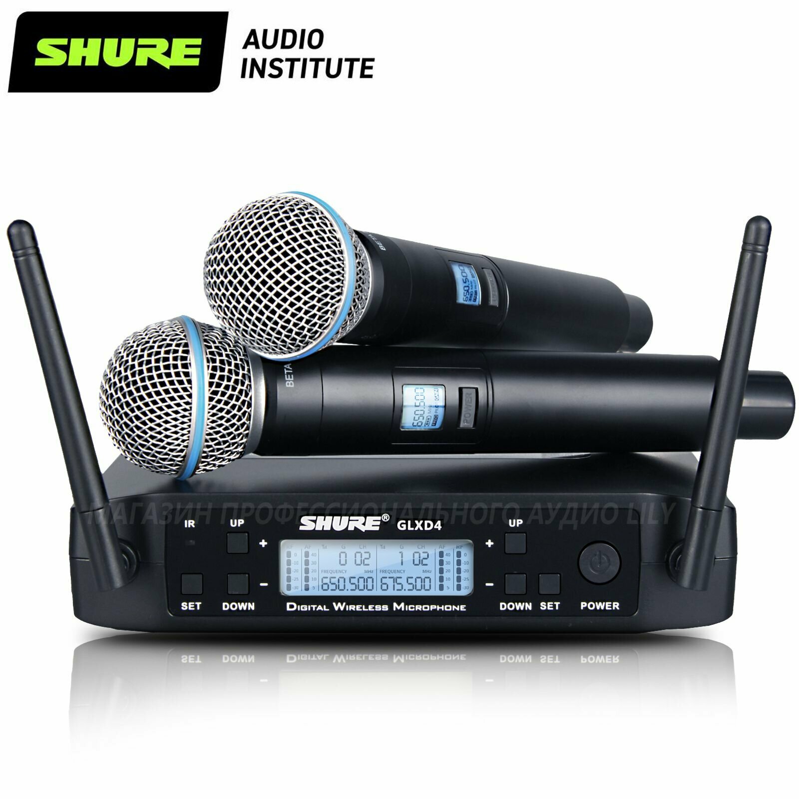 Shure Микрофон для живого вокала GLXD4-Beta58, черный