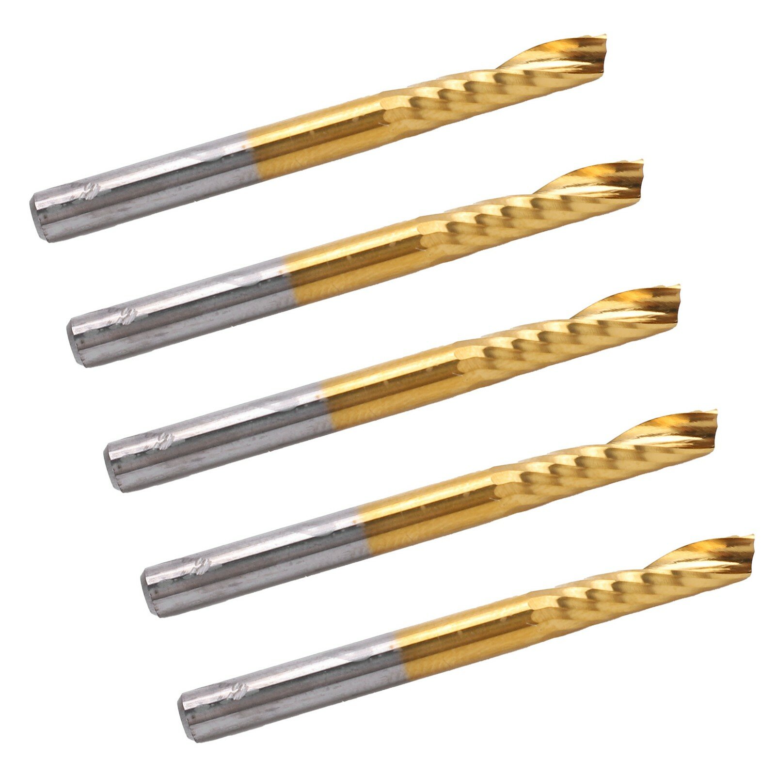 5 шт. фрезы с ЧПУ, спиральная концевая фреза, набор фрез для резки алюминия 4 х 17 х 45 мм