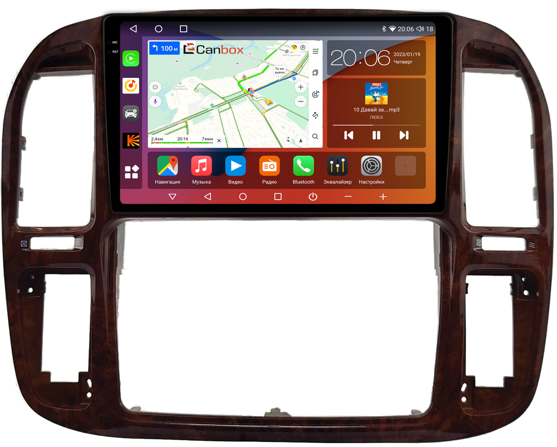 Штатная магнитола Lexus LX 470 1998-2002 (авто без экрана) Canbox Logic-i3 2K 5733-9-0442 Android 11 (4G-SIM, 6/128, DSP, 360, QLed)