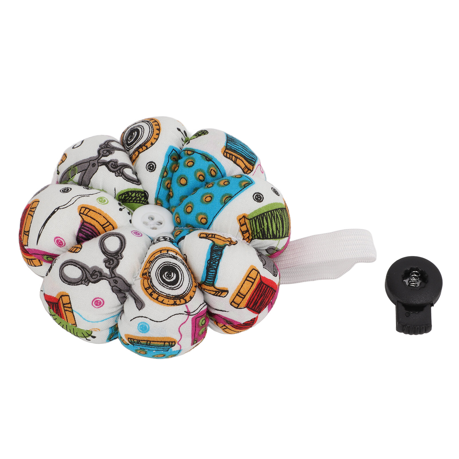 Игольница в форме тыквы, милая, мультяшная, изысканная, прочная, пушистая, для сбора иголок, с эластичным ремешком на запястье.