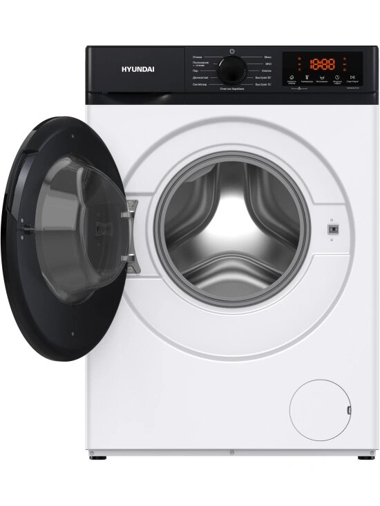 Стиральная машина средняя Hyundai WME8215, с фронтальной загрузкой, 8кг, 1200об/мин, русский интерфейс