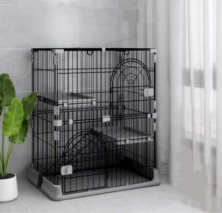 Клетка для кошек Dogland, 2 этажа, 100х65х120 см с поддоном