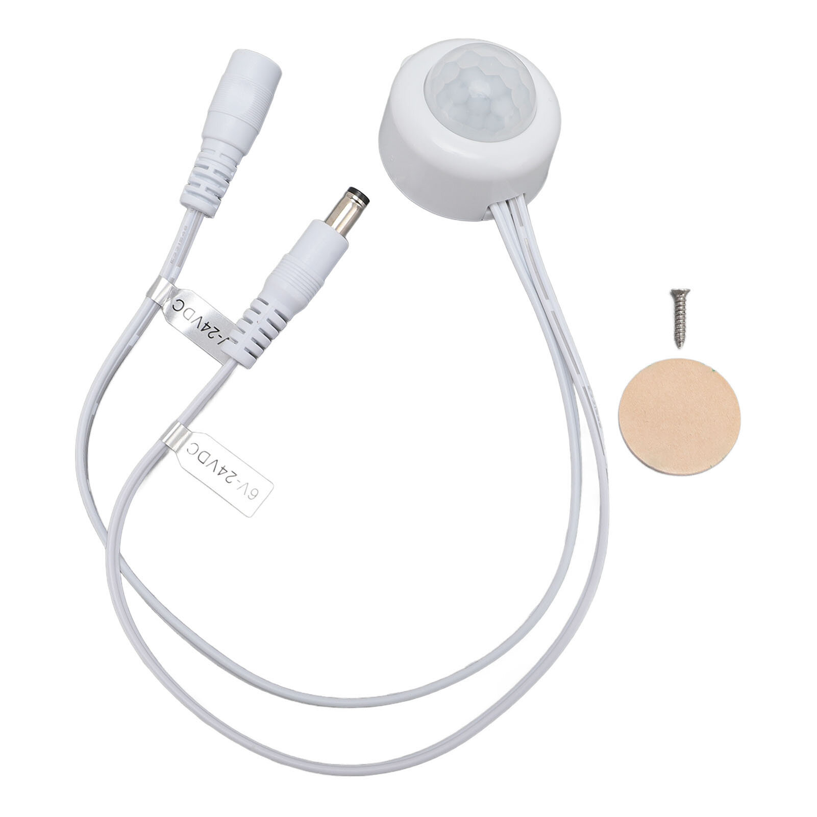 Датчик движения PIR с регулируемой задержкой 15‑360 с, выключатель света для светодиодного освещения своими руками, DC 6‑24 В, белый