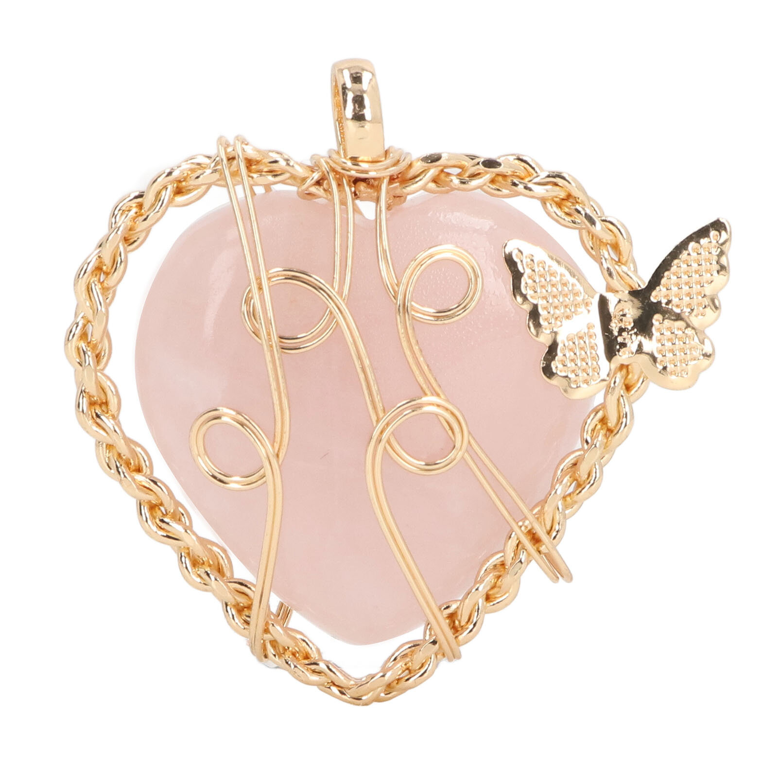 Изысканный, стильный, блестящий кулон из кристалла в форме сердца для изготовления украшений своими руками. Розовый кварц.