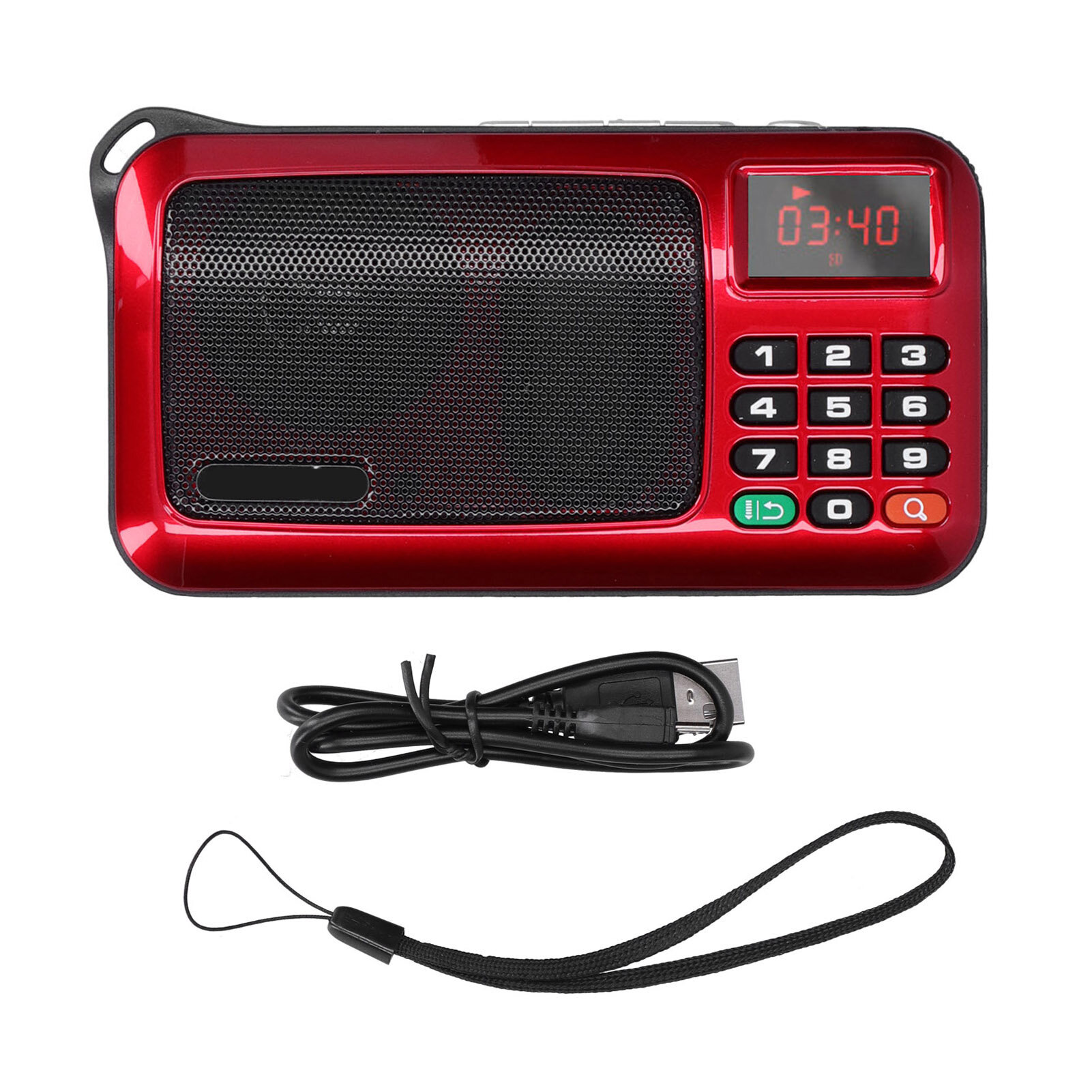 Портативный радиосивернокладчик mp3 Music Player Mini Radio с светодиодным экраном и FlashLightred
