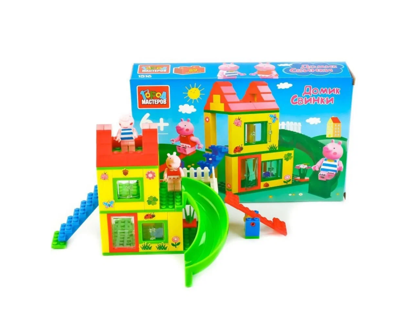Конструктор "Домик свинки с фигурками", 89 деталей Город Мастеров