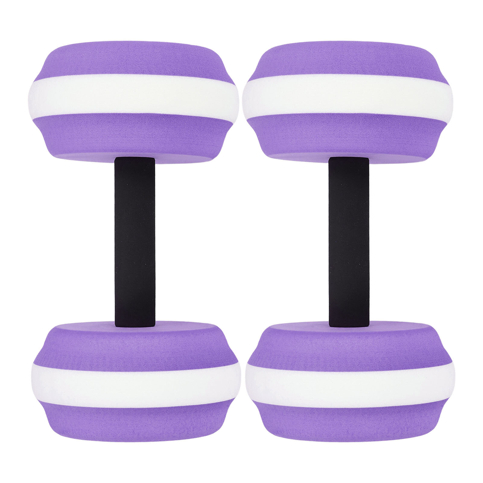 2 шт. Водяные гантели из ЭВА, плавающие гантели для фитнеса и аэробных упражнений, фиолетовые и белые.