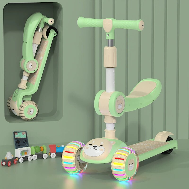 Детский 3-в-1 самокат | Трансформер (беговел/самокат) | Складной