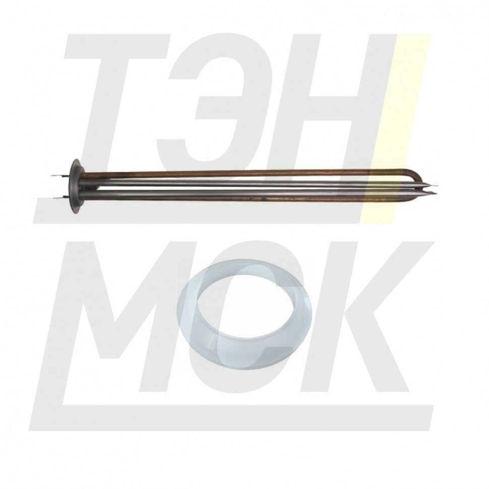 Комплект ТЭН 1,5кВт (1500Вт) RF для водонагревателя Lemax, Timberk под анод M6 + прокладка, 20061K1