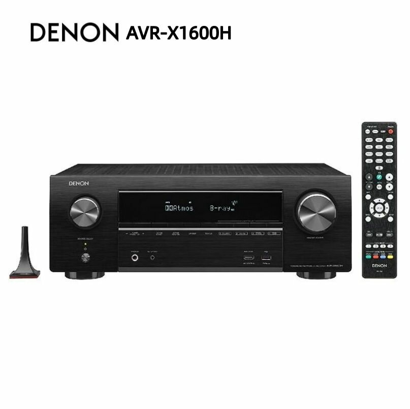 7,2-канальный аудиоусилитель мощности DENON AVR-X 1600H поддерживает Dolby ATMOS, DTS, USB, Bluetooth, WIFI, 8K