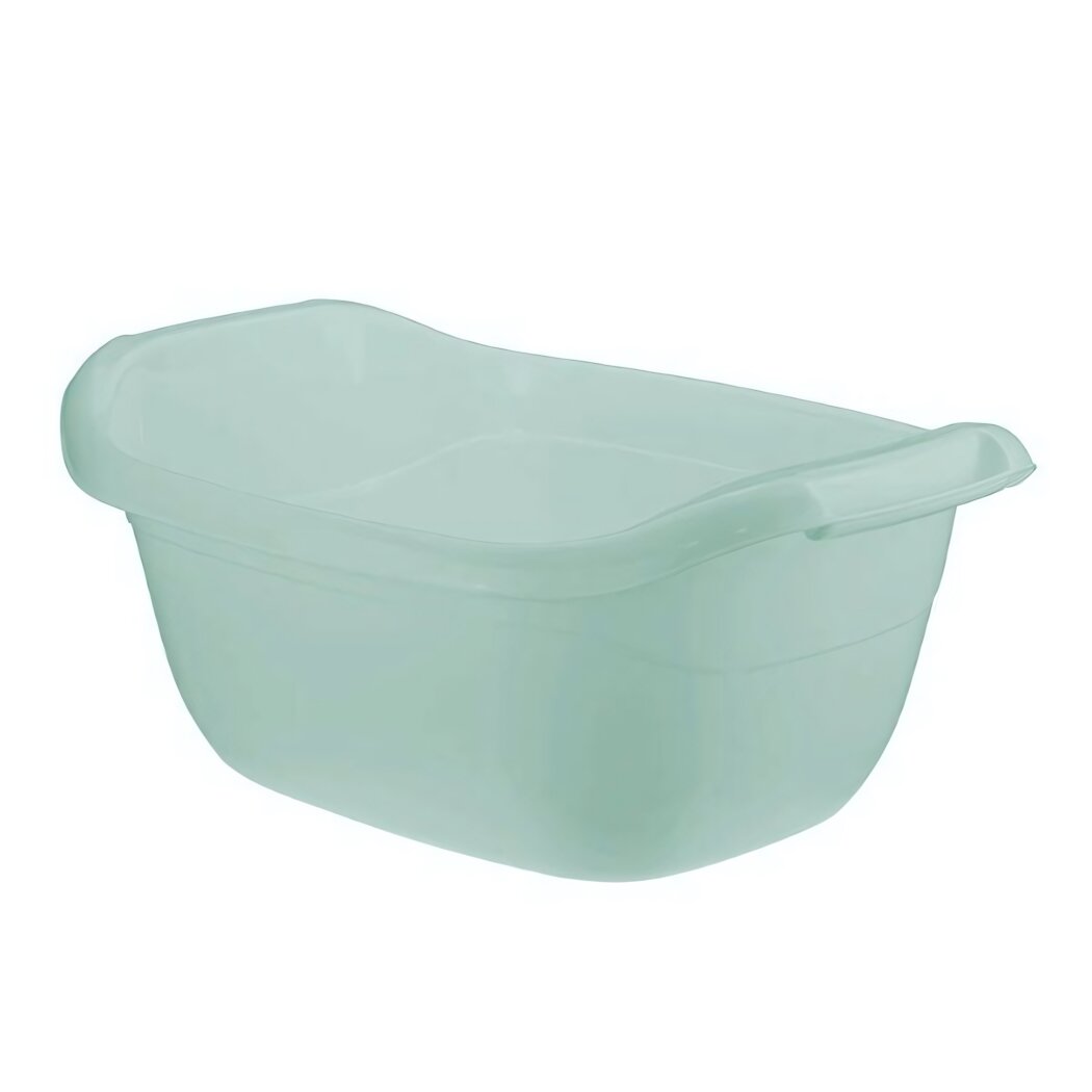 Таз овальный 10л, цвет морская волна, удобный для хранения и мытья