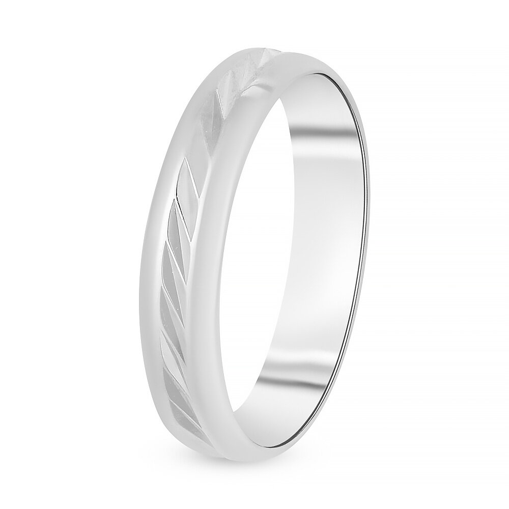 Кольцо обручальное, серебро, 925 проба, родирование