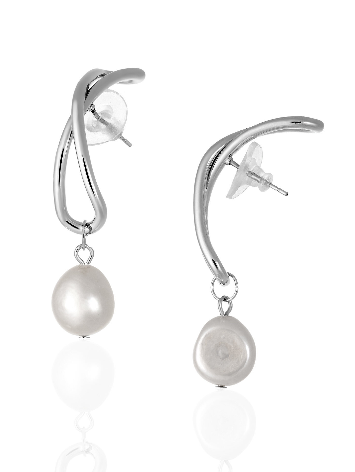 Серьги с подвесками, жемчуг барочный