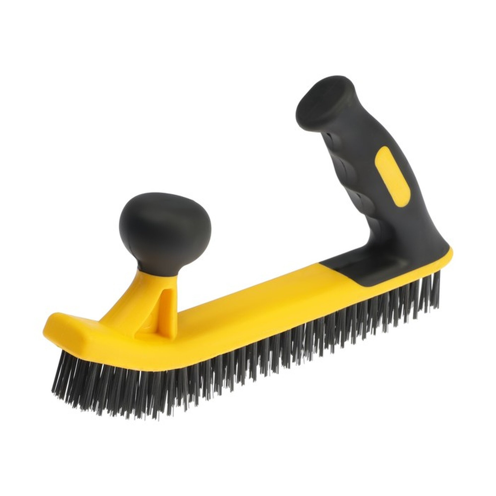 Щетка металлическая двуручная тундра, двухкомпонентная рукоятка, 5-рядная, стальная щетина