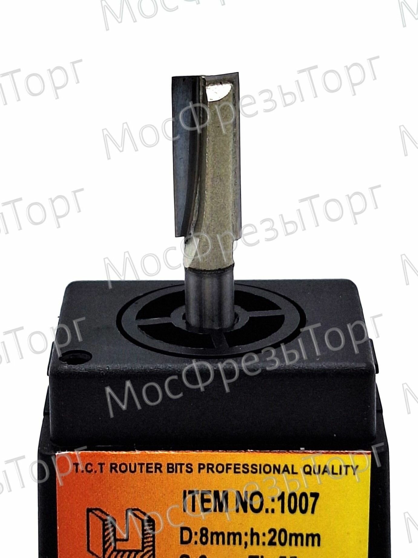 Фреза для врезки замков Глобус 1007 D 8x20 S8 TL55 Пазовая погружная с верхней заточкой