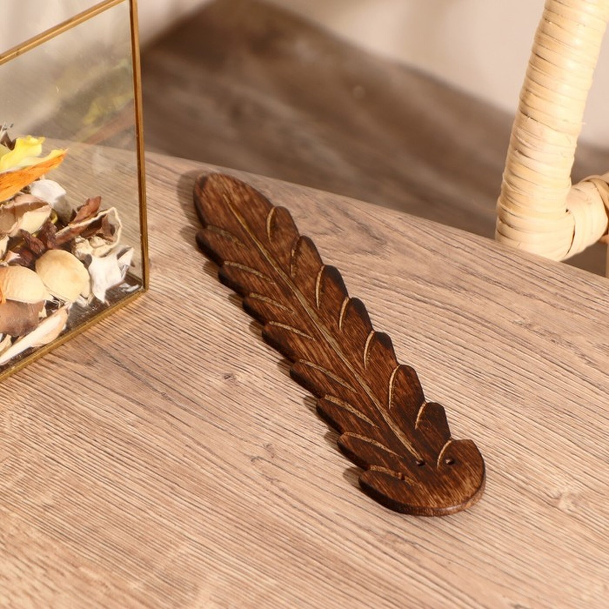 Подставка для благовоний Сима-ленд «Стикс», деревянная, настольная, коричневая