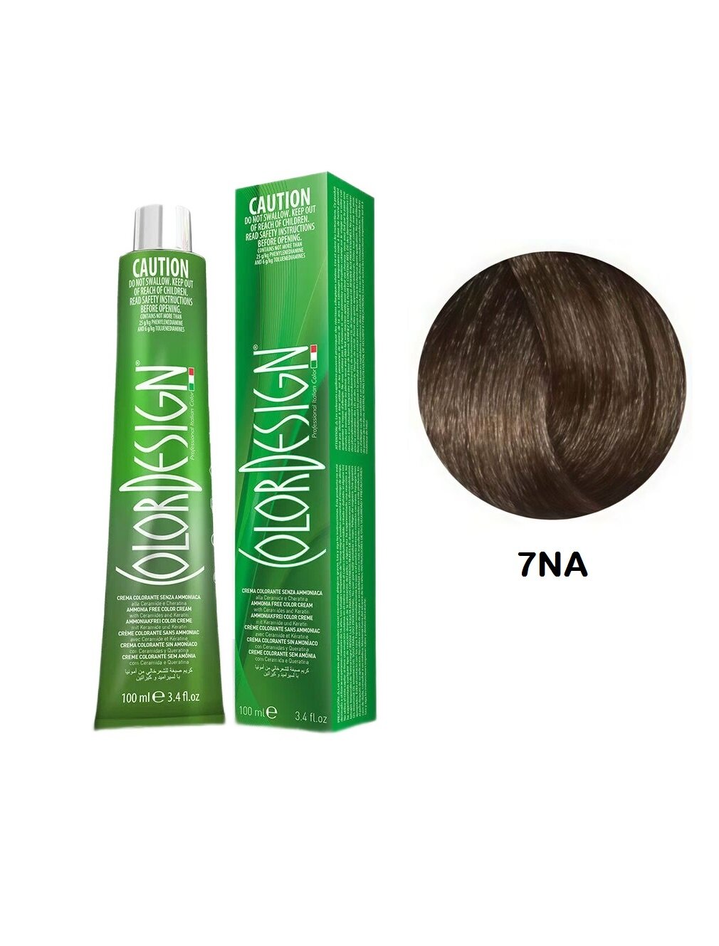 Colordesign Ammonia Free Колор Дизайн Краска для волос без аммиака 100 мл - Colordesign 7NA ash natural blond
