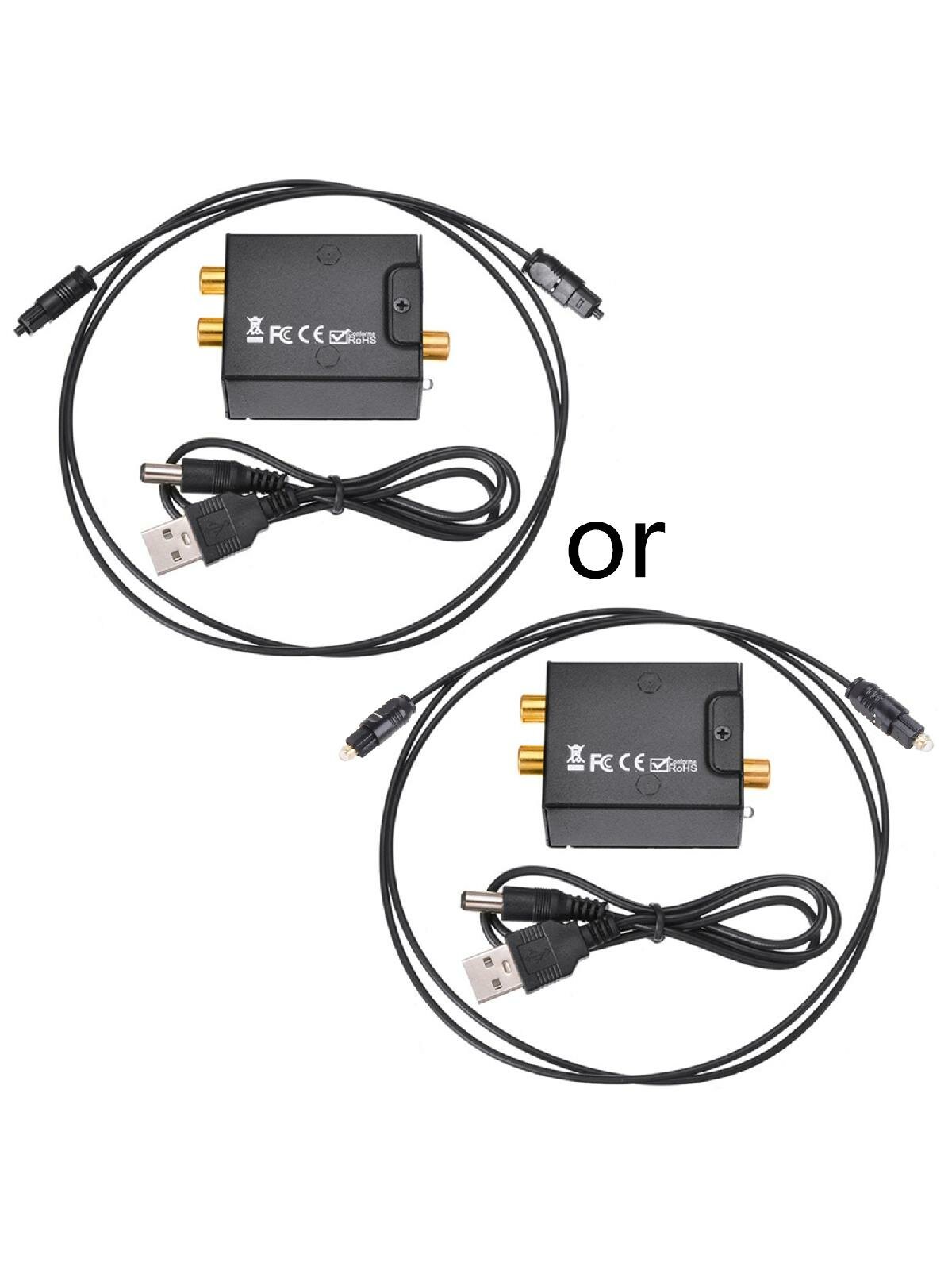 Signal Converter Digital to Analog Audio Converter Optical Fiber Coaxial Toslink Signal to RCA R/L Audio Decoder