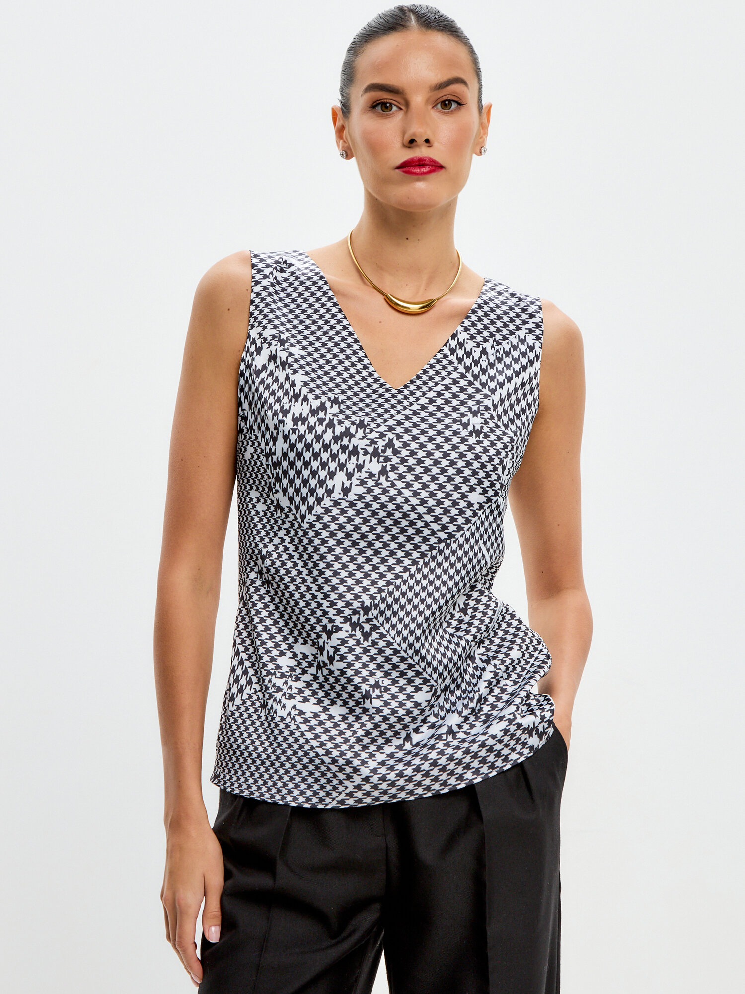 Топ шелковый двойной Kamila