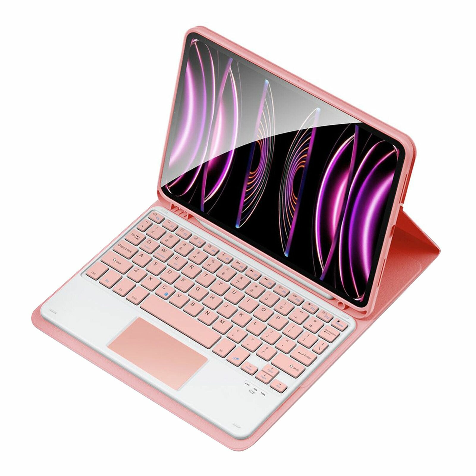 Беспроводная BT-клавиатура в кожаном чехле из искусственной кожи