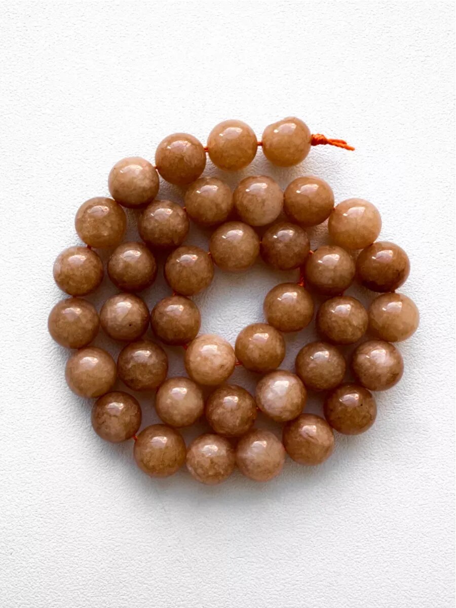 1124 Бусины бразильского агата светло-коричневый 10мм 1 нить