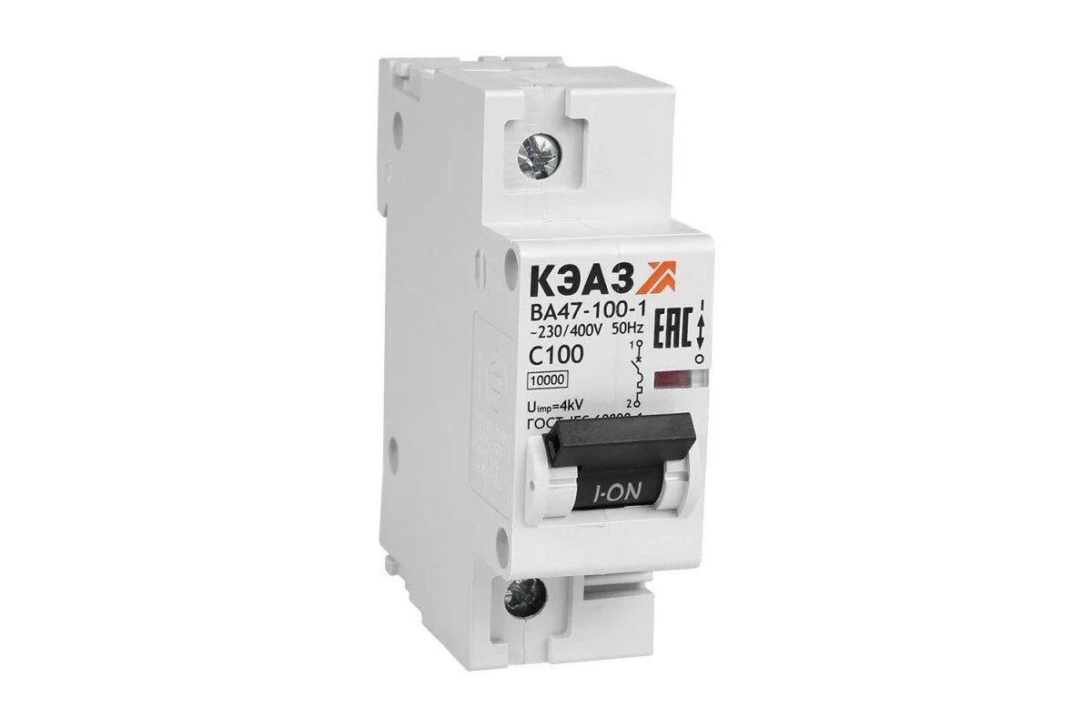 Автоматический модульный выключатель КЭАЗ ВА47-100-1C25-УХЛ3 (10кА) 318104