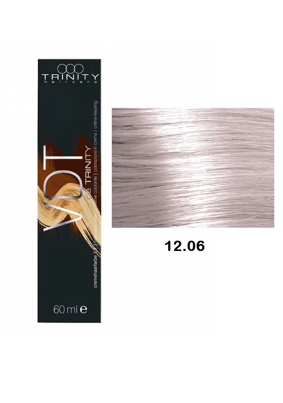 Trinity VDT Стойкая краска для волос 60 мл - VDT 12.06 ultrablond natur violett Ультра светлый блонд натурально-фиолетовый