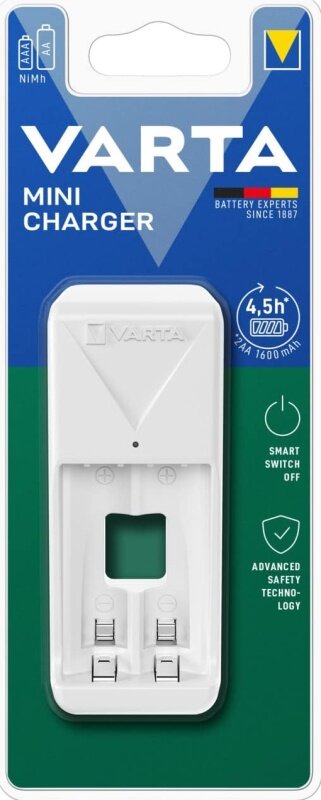 Зарядное устройство VARTA "Mini Charger", для AA/AAA, LED-индикация, 2 канала