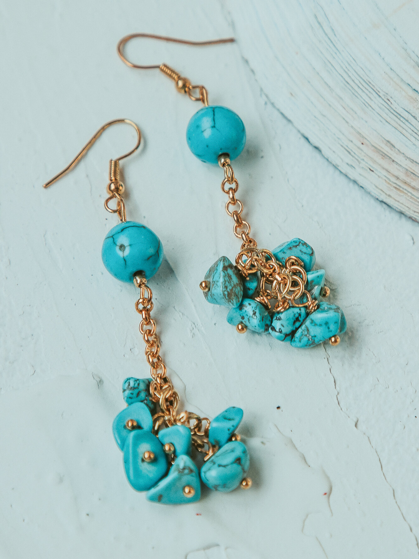 Серьги, бирюза