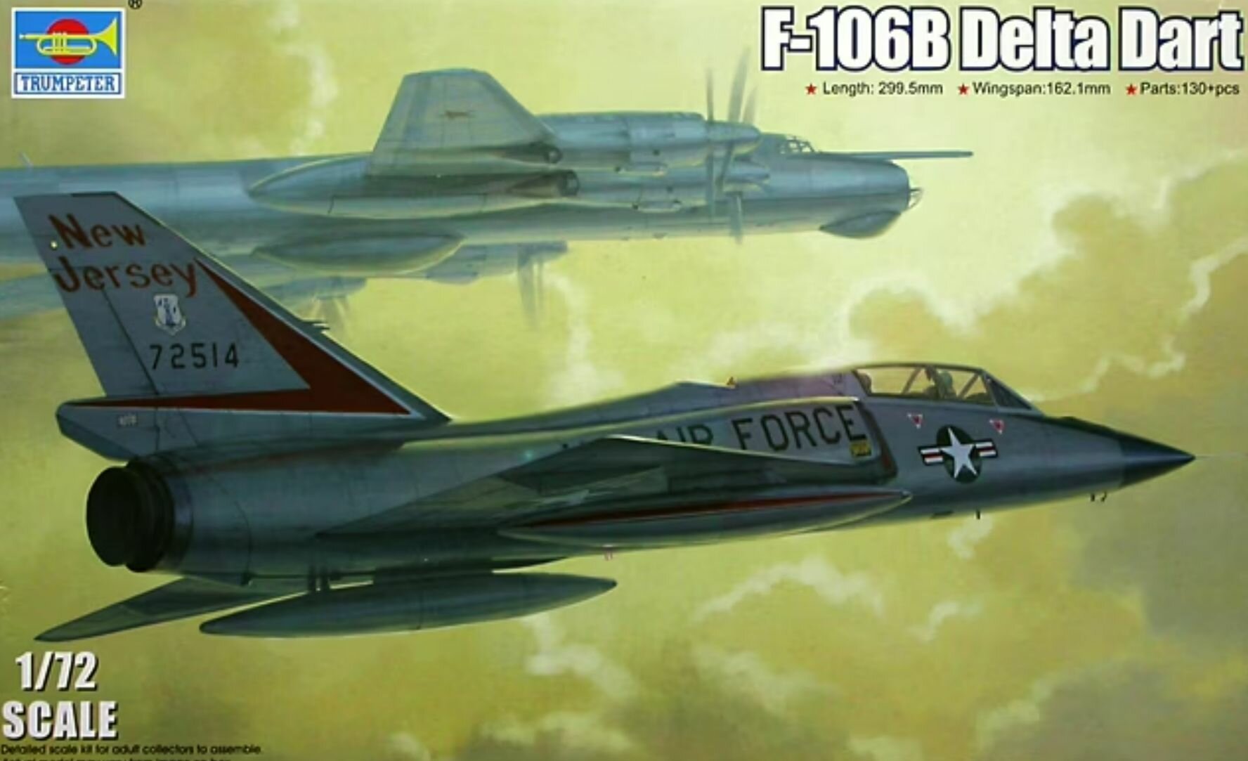 Trumpeter 1/72 01683 F-106B Delta Dart Дельта Дротик сборная модель самолета