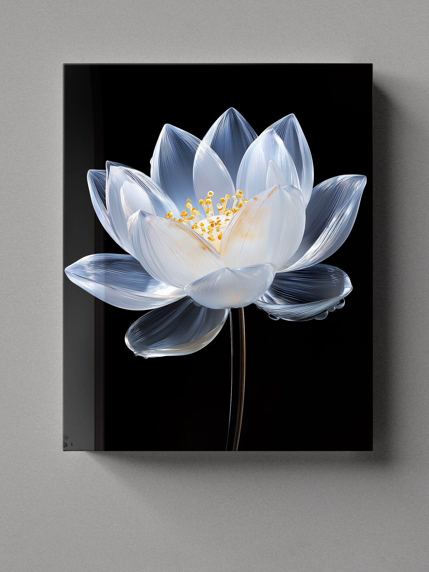 Картина Postermarket "Хрустальный цветок" на стекле, цифровая печать, 40x50 см