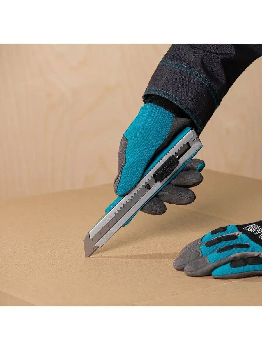 Нож строительный, 25 мм, выдвижной, металлич, GROSS 78896