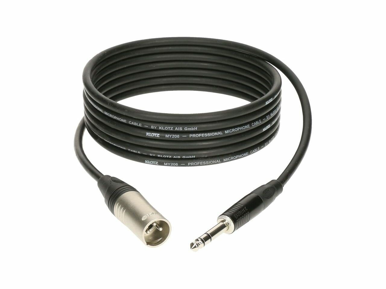 KLOTZ M1MS1B1000 Кабель микрофонный XLR Male - Jack 6,3 Стерео 10 м