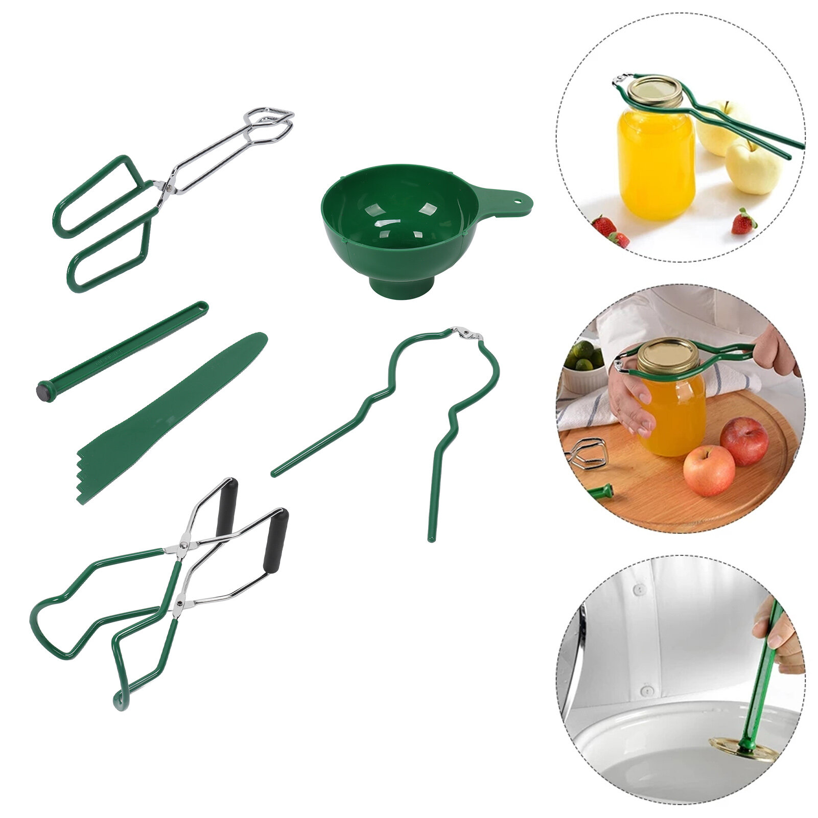 6 шт. набор для консервирования, воронка для консервирования, щипцы для пузырьков, ключ для открывания банок, подъемник с магнитной крышкой, набор для изготовления варенья