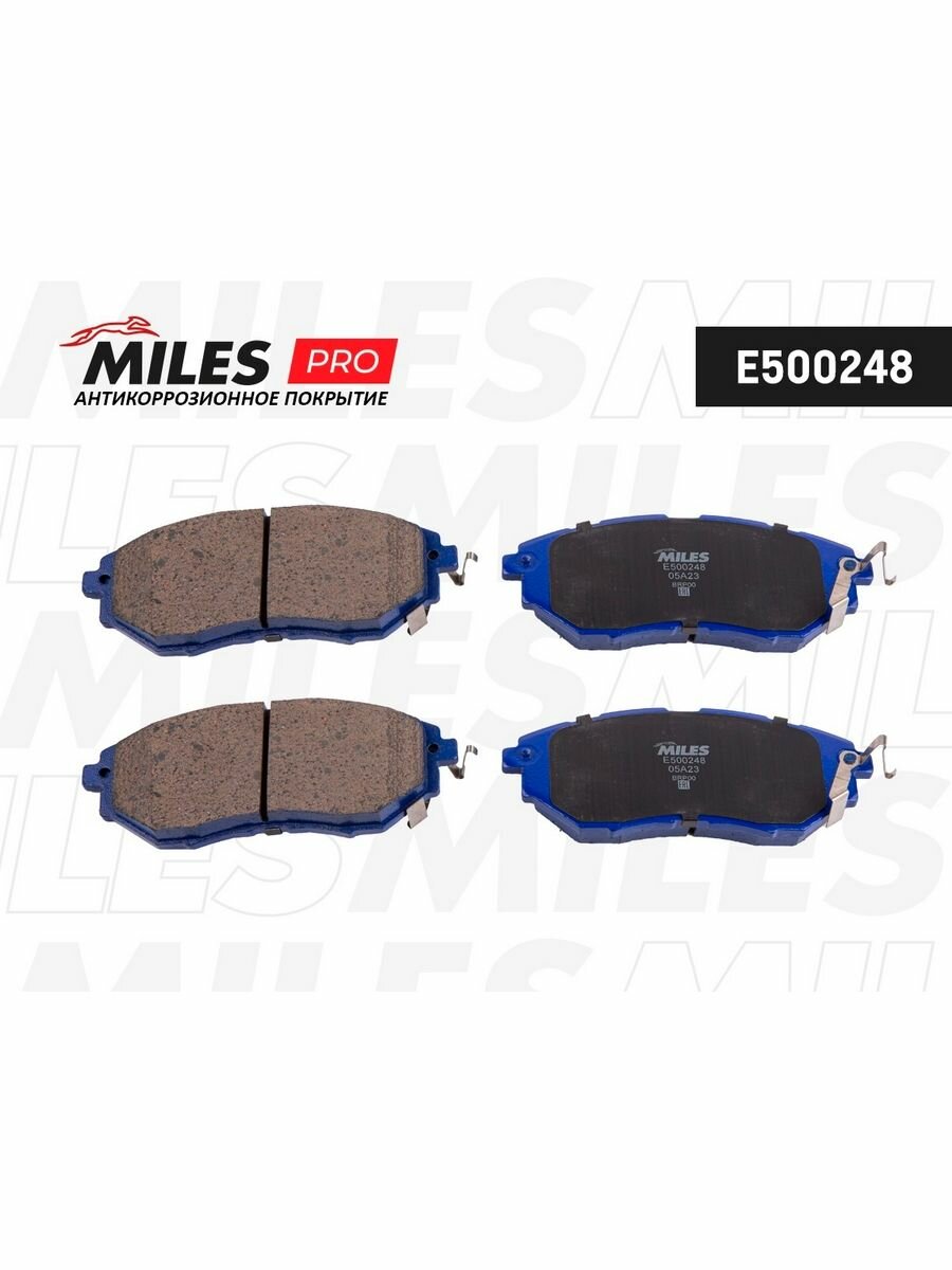 Колодки тормозные дисковые передние MILES E500248 для SUBARU Forester, Legacy, Tribeca