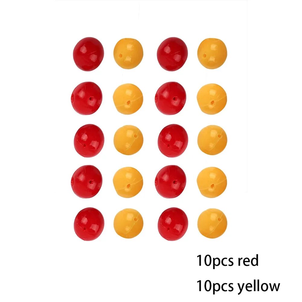 20 шт. плавающие бусины для ловли карпа, красные, желтые, круглые, с запахом, TPR, ультра мягкие плавающие бусины для ловли карпа, диаметр 8 мм, 10 мм, 14 мм