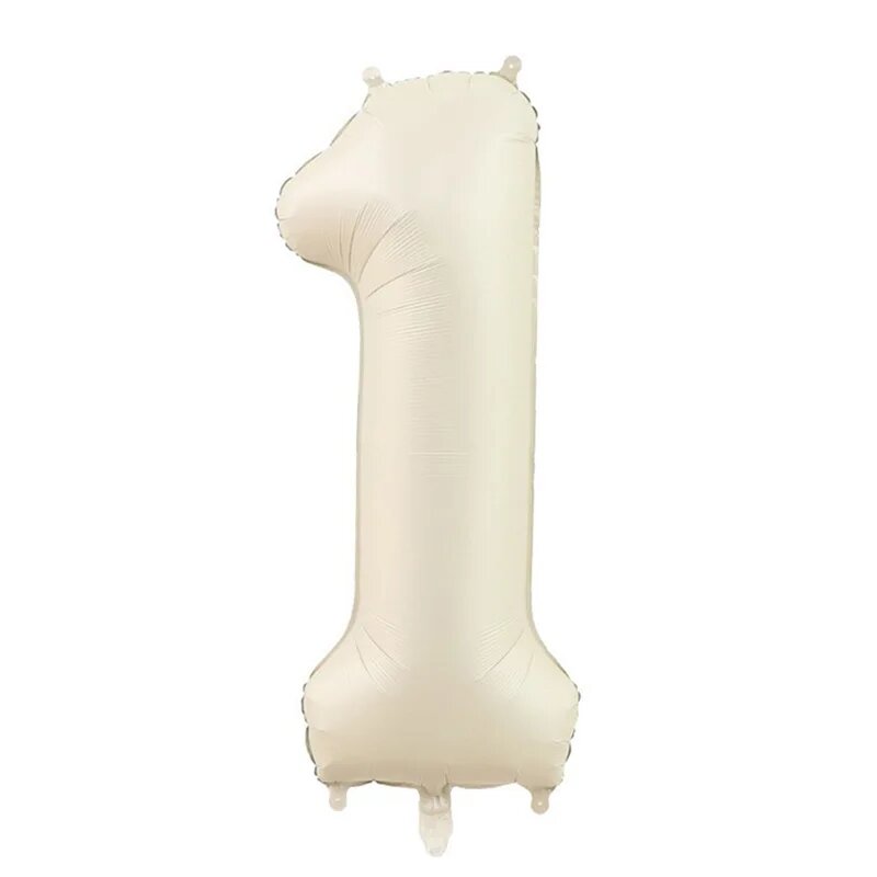 Фольгированные шары-цифры ZQNYCY 1-9 для праздника Бежевый, Cream1, 40inch