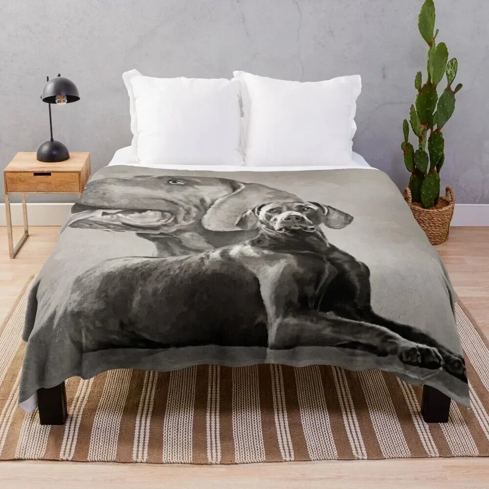 Фланелевое одеяло Weimaraner Dogs Collage #2