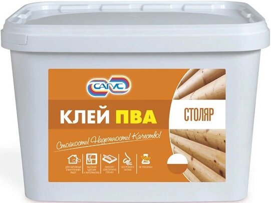 Клей ПВА Сагус Столяр 2.8кг для Древесины, База С.