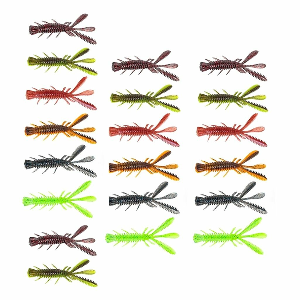 20шт Силиконовые Приманки Креветки