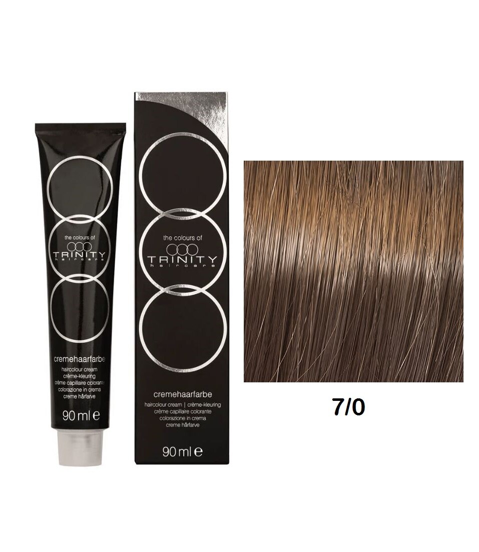 Trinity COT Тринити Стойкая краска с кератином 90 мл - COT 7/0 mittelblond Средний блонд